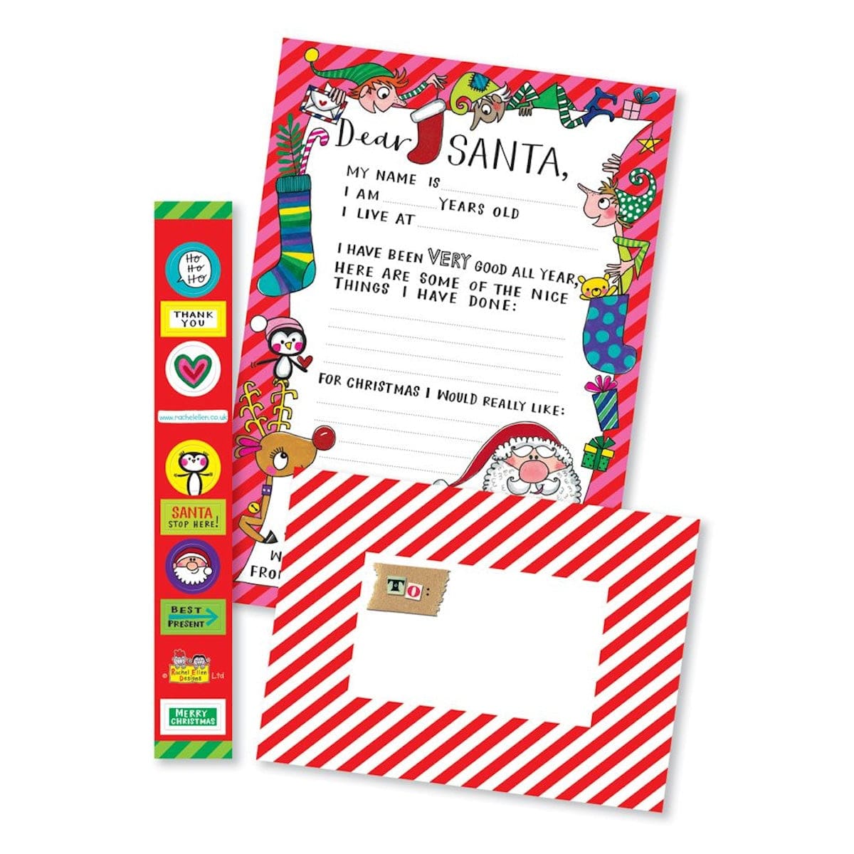 Rachel Ellen Children's Dear Santa Letter Writing Set | Mollie & Fred ...