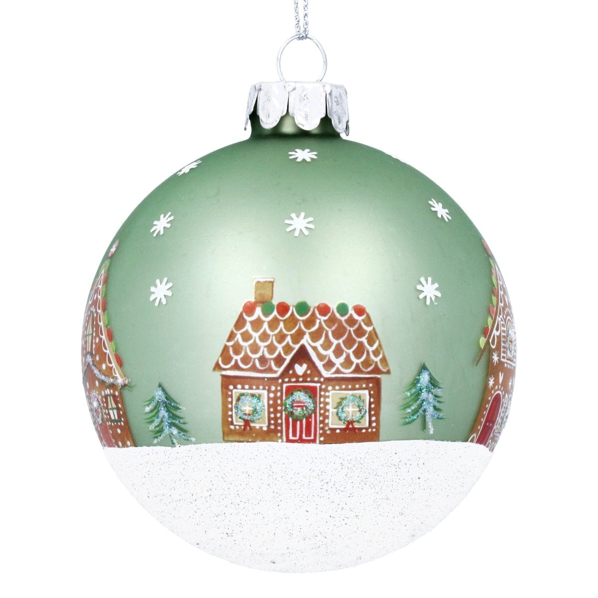 Gisela Graham Green Bauble with Gingerbread Decoration| Mollie & Fred ...