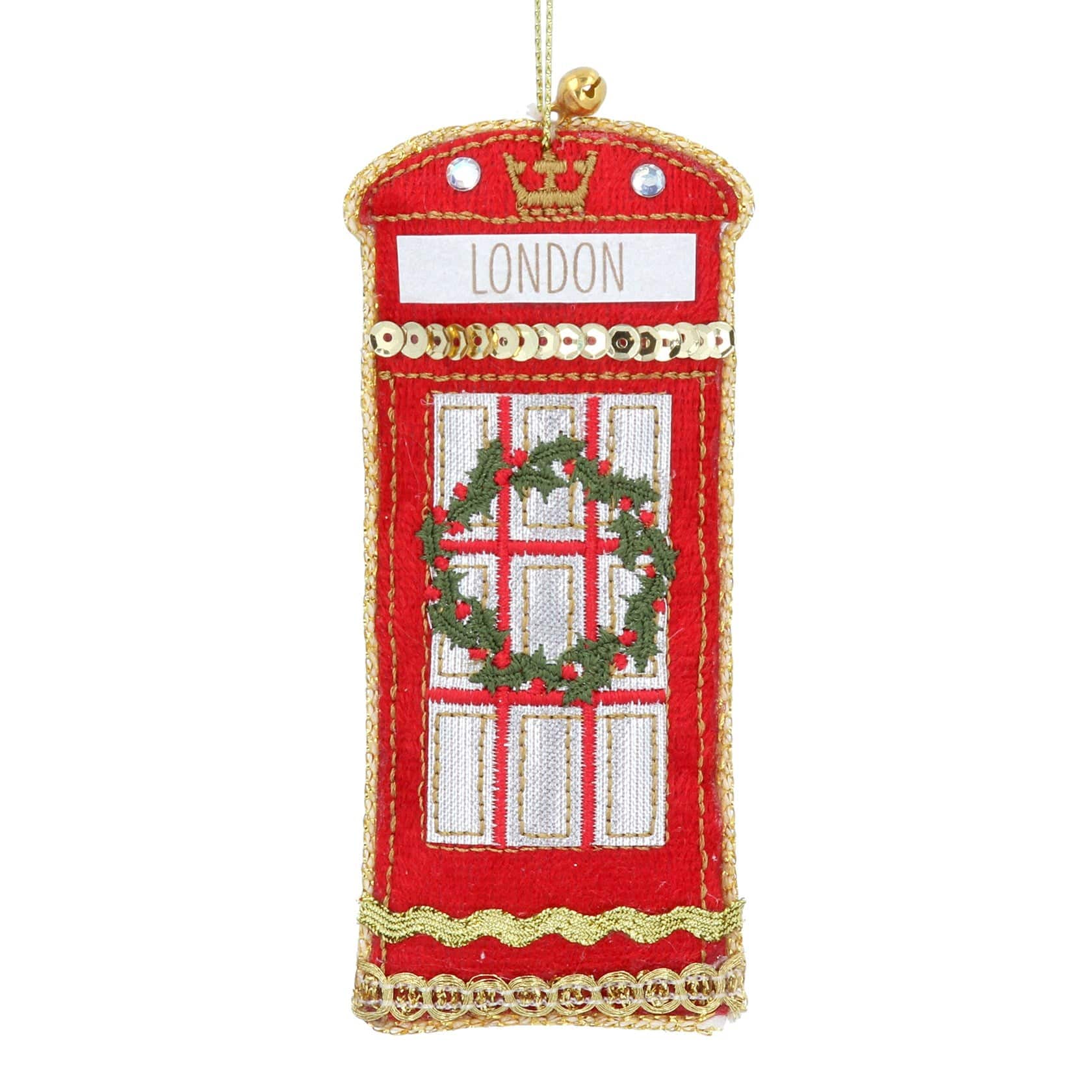 Gisela Graham Luxe Phone Box Christmas Tree Decoration | Mollie & Fred ...