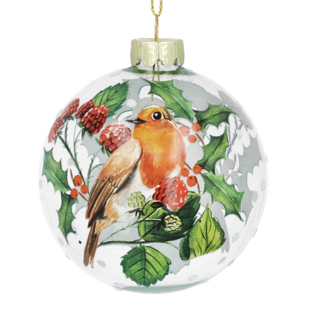 Gisela Graham Traditional Robin Christmas Tree Bauble | Mollie & Fred ...