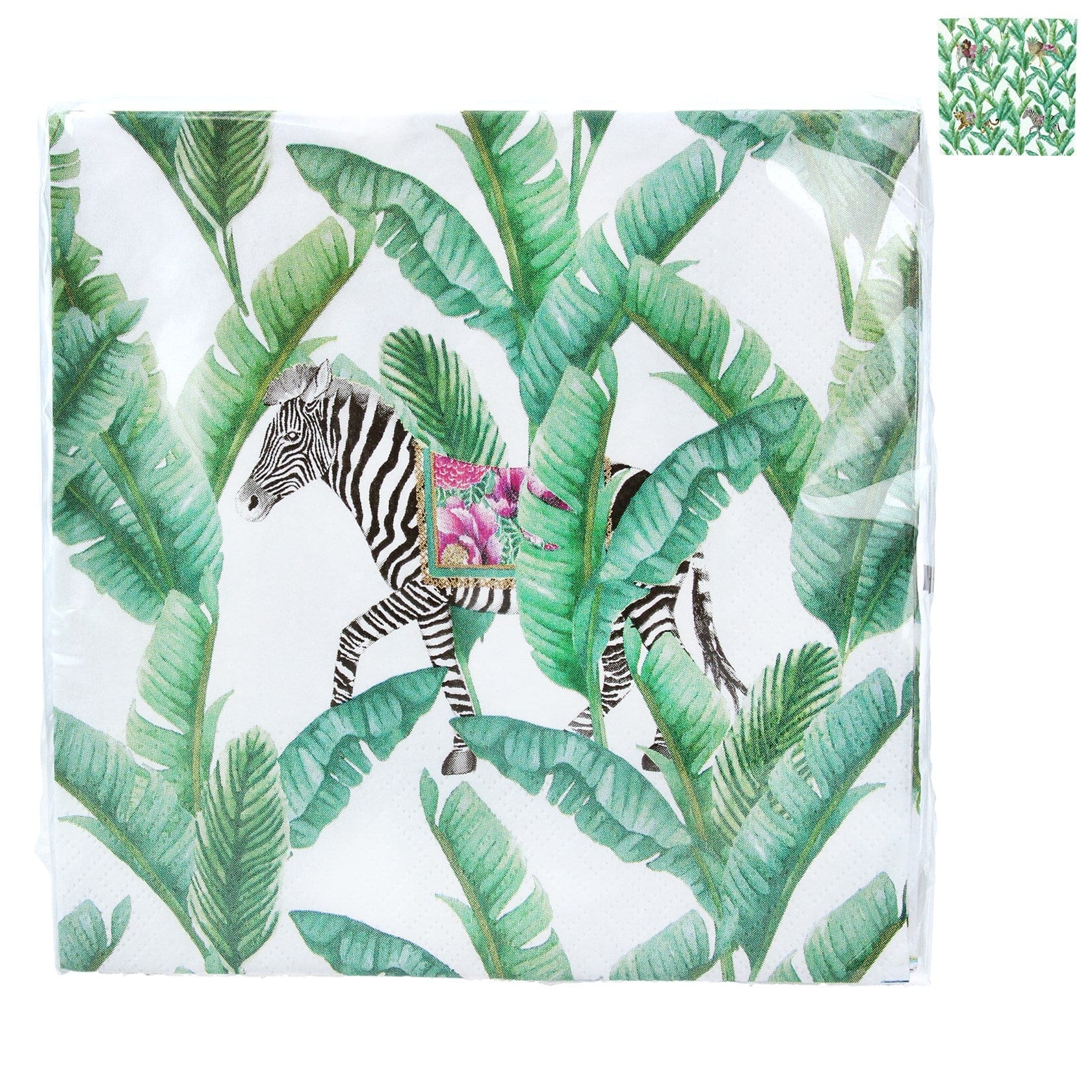 Gisela Graham Jungle Zebra Design Dining Napkins | Mollie and Fred ...