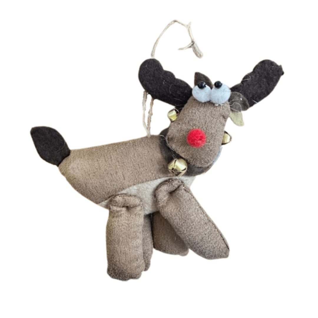 Heaven Sends Fabric Reindeer Christmas Tree Decoration | Mollie & Fred ...