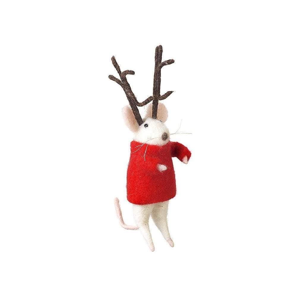 Heaven Sends Mouse With Antlers Christmas Decoration | Mollie And Fred ...