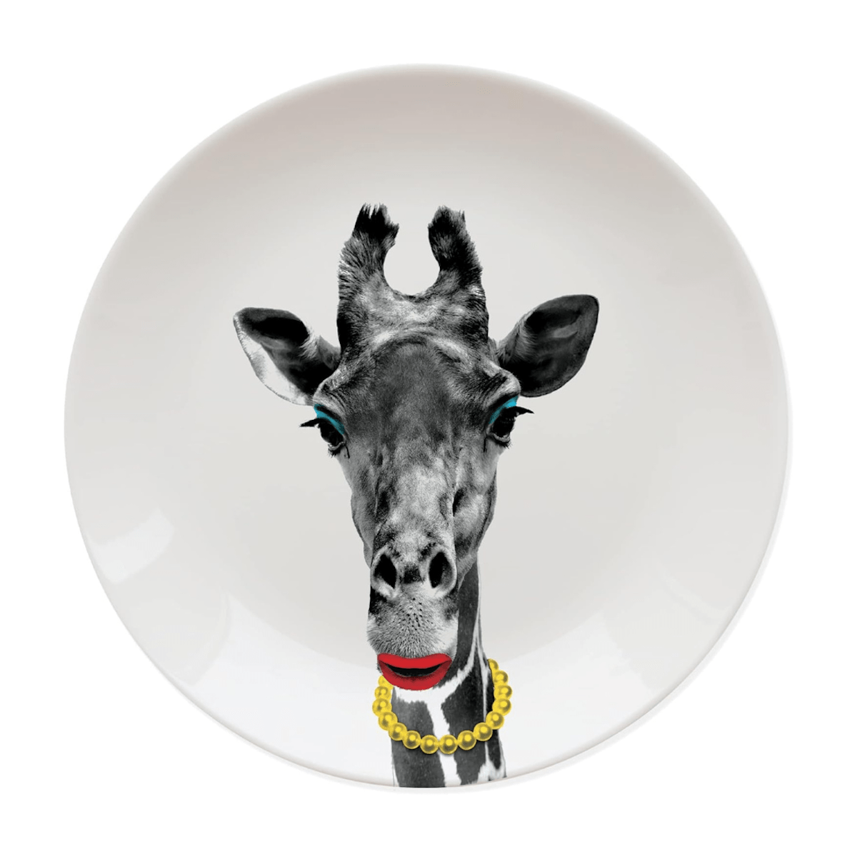 Mustard Ceramic Giraffe Design Wild Dining Animal Plate | Mollie Fred ...