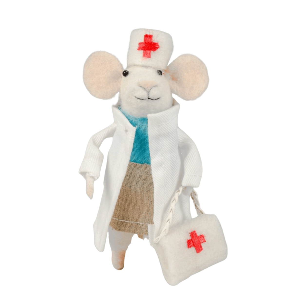 Originals Felt Nurse Mouse Hanging Christmas Decoration | Mollie & Fred – Mollie and Fred Gifts