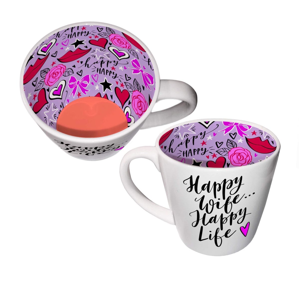 WPL Gifts Happy Wife Happy Life Ceramic Novelty Mug | Mollie & Fred ...