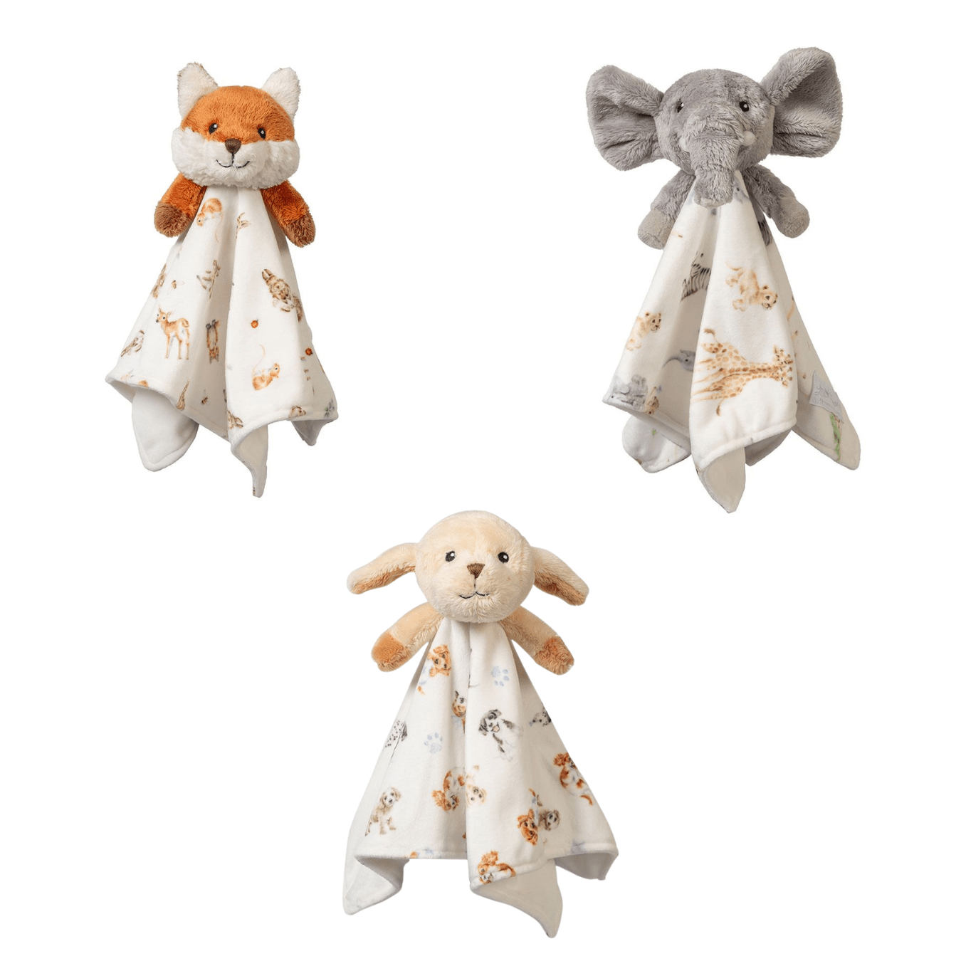 Wrendale Designs Animal Design Baby Soft Comforters | Mollie & Fred ...