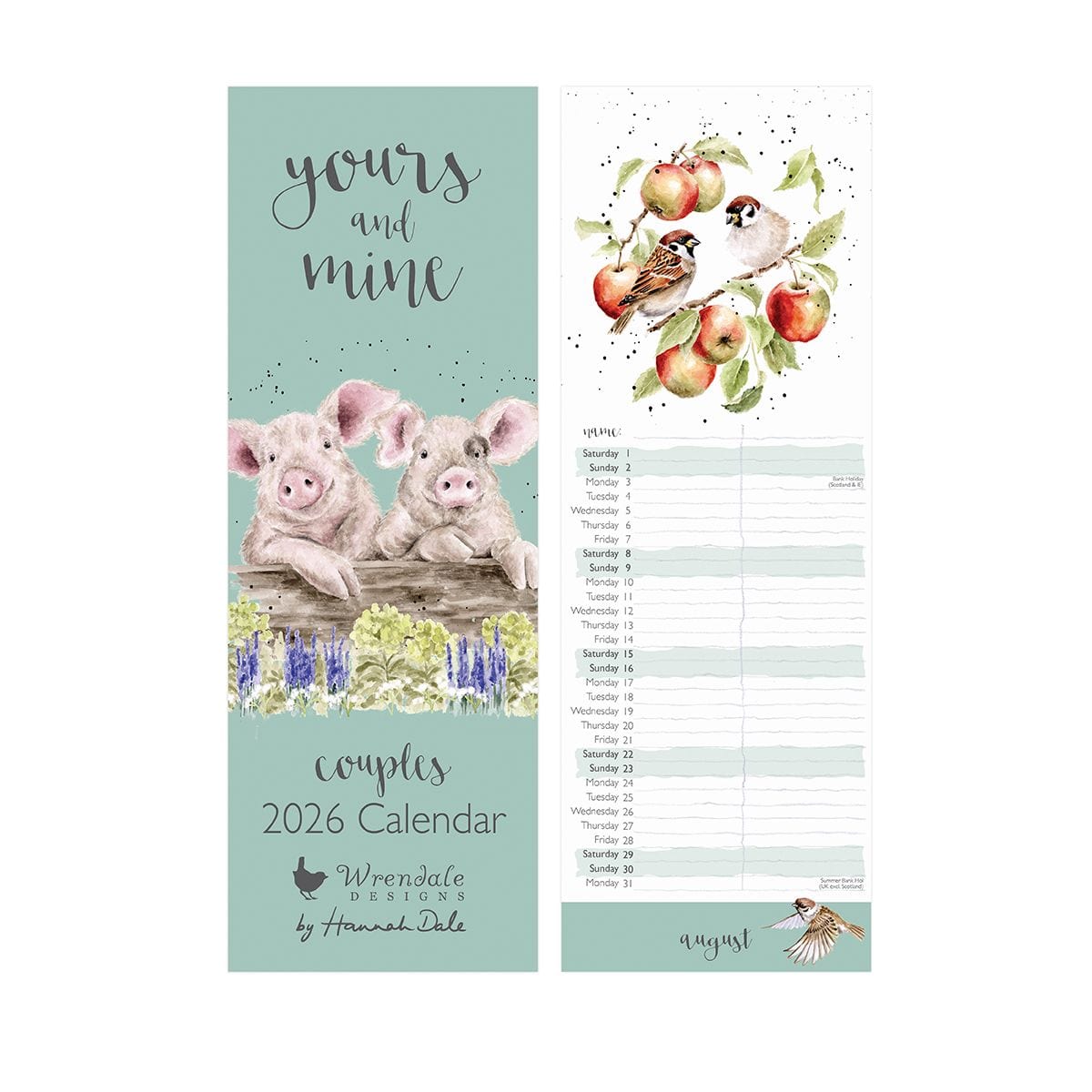 Wrendale Designs Yours and Mine Couples 2026 Calendar | Mollie & Fred ...